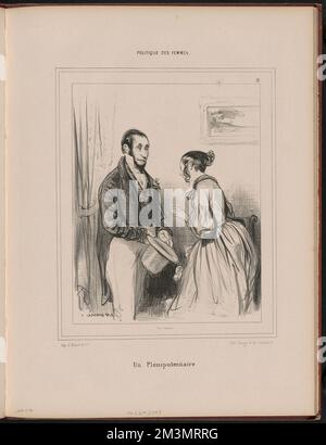 Un plénipotentiaire ,. Paul Gavarni (1804-1866). Lithographs and Other ...