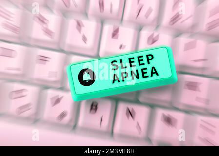 Conceptual display Sleep Apnea. Concept meaning The temporary stoppage ...