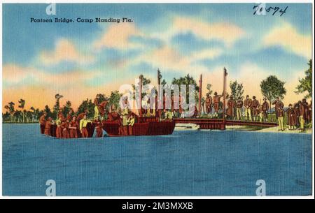 Pontoon Bridge, Camp Blanding, Fla. , Military facilities, Tichnor ...