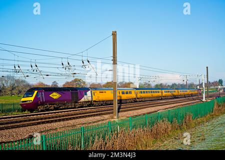 Network Rail Test Train at Askam Bar, York, Yorkshire, England Stock ...