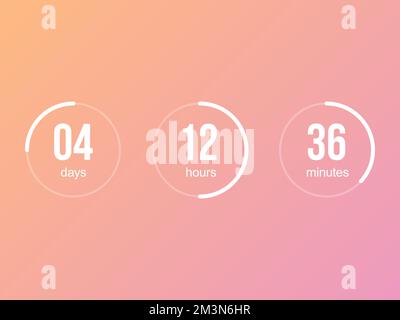 Countdown timer vector clock counter. Modern count down day vector business sign. Countdown web ...