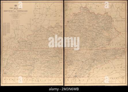 Map of Kentucky and Tennessee , Kentucky, Maps, Tennessee, Maps Norman ...