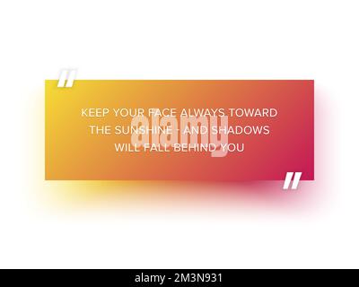Quote background Vector. Modern Quote Template with Neon shadow ...