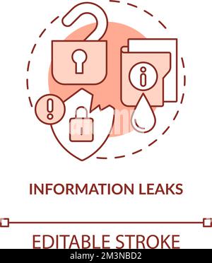 Information leaks concept icon Stock Vector Image & Art - Alamy