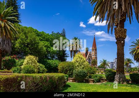 Green Botanical Parliament Gardens in Windhoek, Namibia. Christus ...
