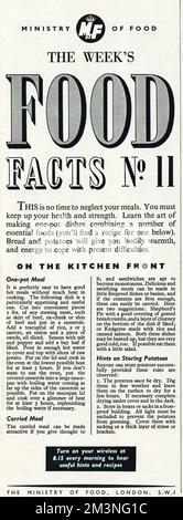 WW2 Food Recipes World War II 1940’s UK British Propaganda vintage ...