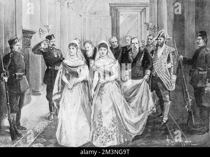 Wedding of Tsar Nicholas II & Empress Alexandra Feodorovna -1895 Stock ...