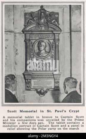 Robert Falcon Scott Memorial, at St Andrews Church, Holcombe Stock ...