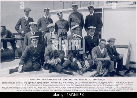 Officers of the Terra Nova. From left to right: James R. Dennistoun ...
