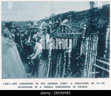 Rustic woodwork in a German trench Stock Photo - Alamy