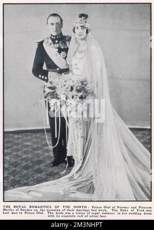 Princess Martha of Sweden and Prince Olaf of Norway Stock Photo - Alamy
