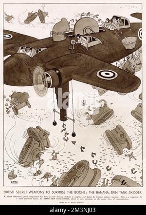 Military invention by William Heath Robinson to surprise the enemy ...