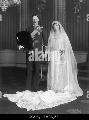 The wedding of Princess Mary and Lord Lascelles. The happy couple set ...