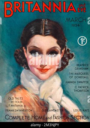 Britannia and Eve front cover, March 1932 Stock Photo - Alamy