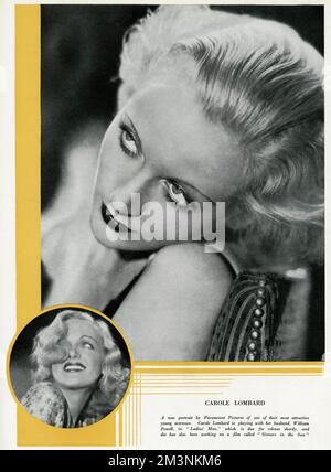 Actress Carole Lombard in the film "Nothing Sacred" (United Artists ...