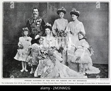 Wedding of Prince Alexander of Teck and Princess Alice of Albany ...