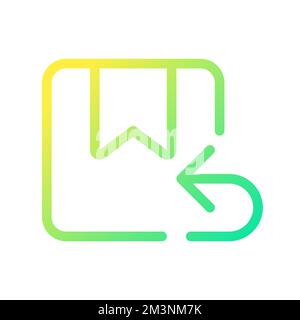 Return parcel pixel perfect gradient linear vector icon Stock Vector ...