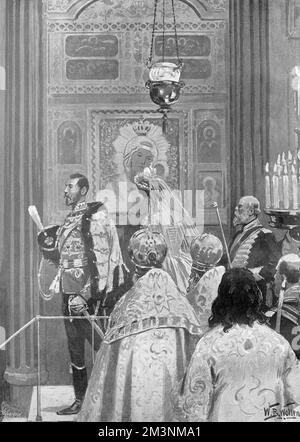 The wedding of Tsar Nicholas II and the Princess Alix of Hesse ...