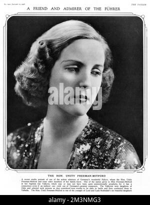 Photograph of Unity Valkyrie Mitford (1914 – 1948) was an English ...