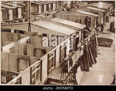 Post World War II temporary "prefab" home still in use, London, UK ...