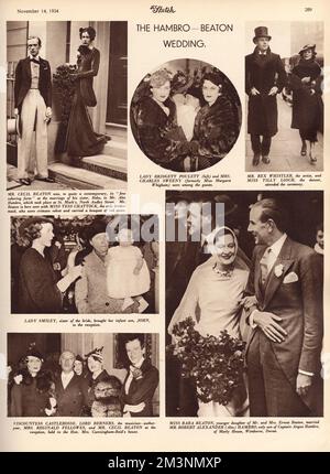 Mr Alec Hambro and Miss Baba (Barbara) Beaton pictured after their ...
