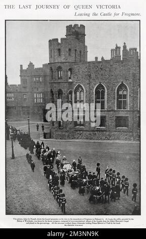 Queen Victoria's funeral procession leaving Osborne House, 1 February ...