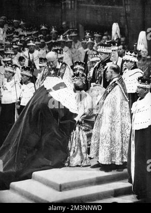The Homage to the Queen, Coronation 1953 Stock Photo - Alamy