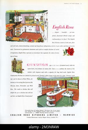 English Rose kitchen advertisement Stock Photo - Alamy