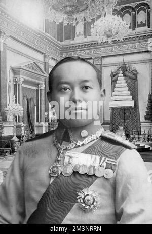 King Vajiravudh (Rama VI) of Thailand is pictured in the uniform of the ...