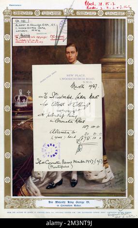 The painting 'Coronation of George VI' from 1937 commemorates the ...