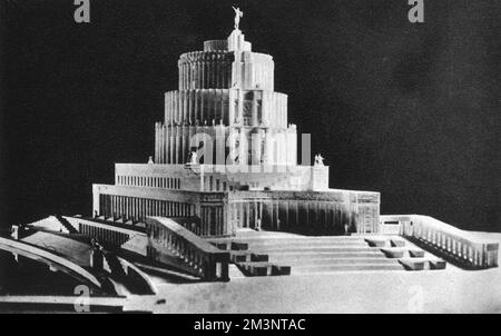 Design of the Palace of Soviets in Moscow by architect Boris Iofan Stock Photo - Alamy