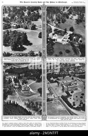 Aerial view of Sandringham House Stock Photo - Alamy