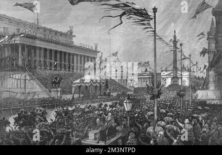 Royal visit of Queen Victoria to Liverpool, 1886 Stock Photo - Alamy