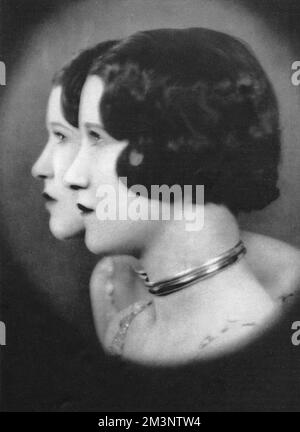 Portrait of society twin sisters, Alison and Margaret Hore-Ruthven ...