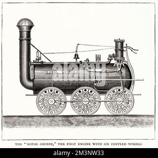 THE FIRST TRAIN ON THE STOCKTON AND DARLINGTON RAILWAY Stock Photo - Alamy