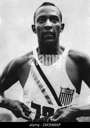 1936 Olympic Games Berlin - Jesse Owens in His Record Breaking Long ...