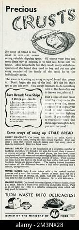 WW2 Food Recipes World War II 1940’s UK British Propaganda vintage ...