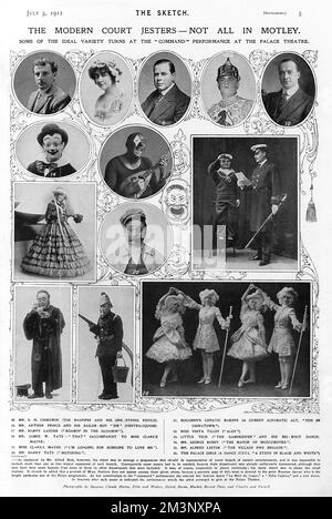 First Royal Variety Show cast, 1912 Stock Photo - Alamy