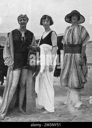 Lady Idina Gordon (nee Sackville) pictured centre, in a bathing suit at ...