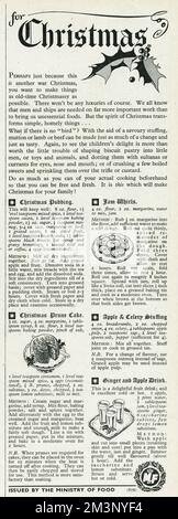 WW2 Food Recipes World War II 1940’s UK British Propaganda vintage ...