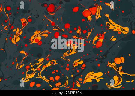 Abstract marbling floral pattern for fabric, tile design. background ...