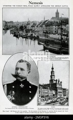 Paul von Rennenkampf, Russian general who served in the Imperial ...