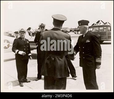 Rear Admiral Felix Gygax, Commodore Dixie Kiefer and Party Arriving at ...