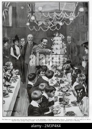 Kaiser Wilhelm II Visiting Children in a School 1907 Stock Photo - Alamy