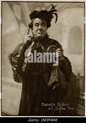 George Robey as Dame Trot in Jack & the Beanstalk Hippodrome Stock ...