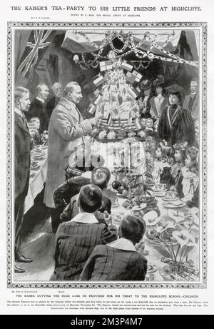 Kaiser Wilhelm II Visiting Children in a School 1907 Stock Photo - Alamy