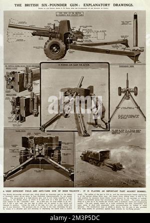 British 6-Pounder Anti-Tank Gun; Second World War, 1944 Stock Photo - Alamy