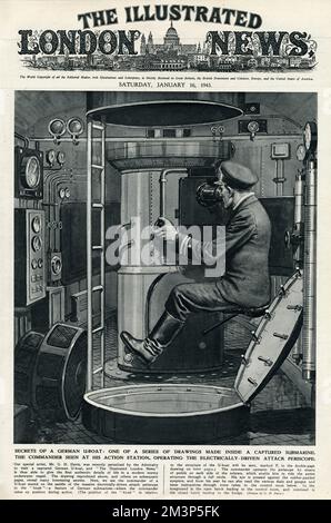 German World War One periscope binoculars on display in the Royal ...