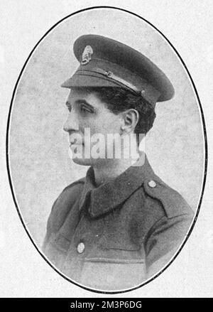 Private Edmund John (1883-1917), poet and soldier in the Artists Rifles during World War One ...