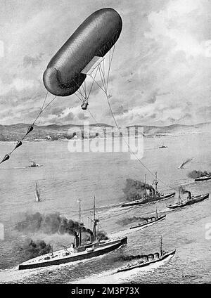 Observation balloon during WW1 Stock Photo - Alamy